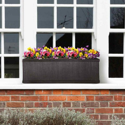 IDEALIST™ 2x70cm Reinforced Stone Window Box Set, Vintage Dark Grey ...