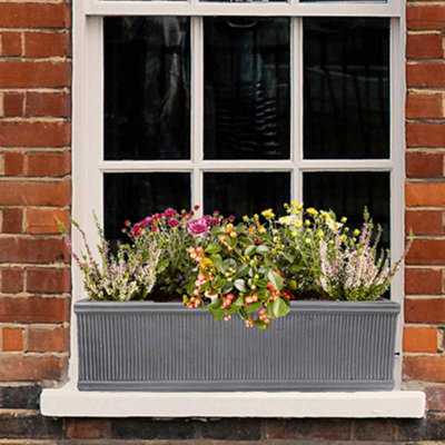 IDEALIST™ 2x70cm Reinforced Stone Window Box Set, Vintage Grey Slate ...