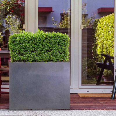 IDEALIST™ 60cm Tall Garden Trough, Dark Grey Reinforced Stone ...