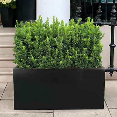 IDEALIST™ 60cm Trough Garden Planter, Black Reinforced Stone ...