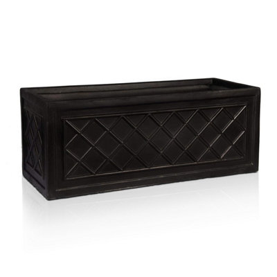 IDEALIST 60cm Window Box Garden Planter, Slate Effect Windowsill ...