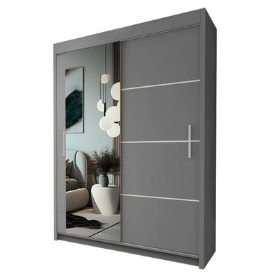 IE Lyon Sliding Door Bedroom Wardrobe with LED Light - Wardrobe for You ...