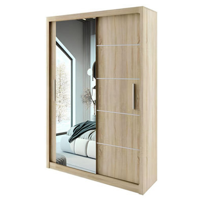 IE Lyon Sliding Door Bedroom Wardrobe with LED Light - Wardrobe for You ...