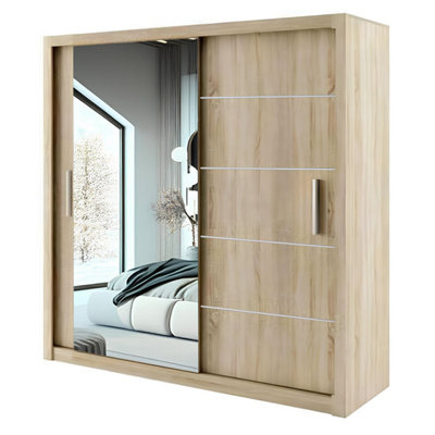 IE Lyon Sliding Door Bedroom Wardrobe with LED Light - Wardrobe for You ...