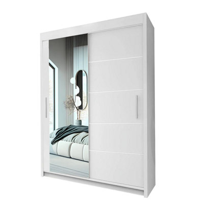 IE Lyon Sliding Door Bedroom Wardrobe without LED Light - Wardrobe for ...