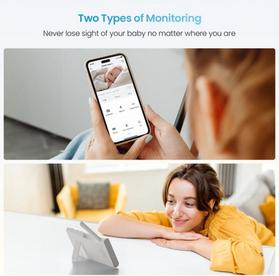 ieGeek 1080p HD Smart Baby Monitor with 4.3 Inch Screen, 360 Pan/Tilt ...