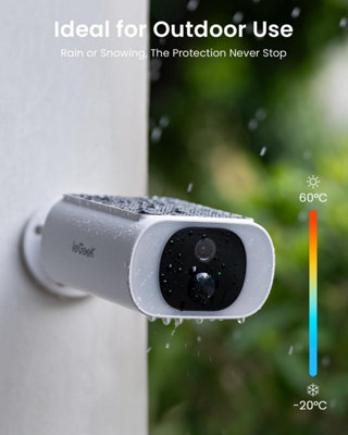 ieGeek Wireless 2K Outdoor Solar Security Camera with PIR Motion ...