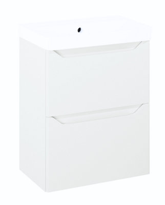 iflo Jalon 2 Drawer Wall Hung Base Unit 500mm (W) X 330mm (D) X 600mm ...