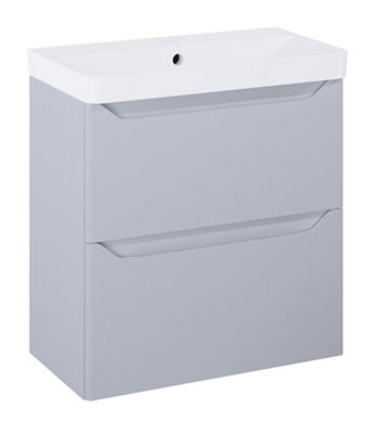iflo Jalon 2 Drawer Wall Hung Base Unit 600mm (W) X 330mm (D) X 600mm ...