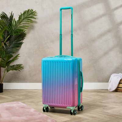 IFLY Vacay 3pcs Luggage Set Hardside Versus Upright (Blue/Pink) - SET