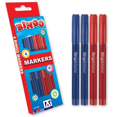 IG Design Bingo Dabber (Pack of 4) Blue/Red (One Size)
