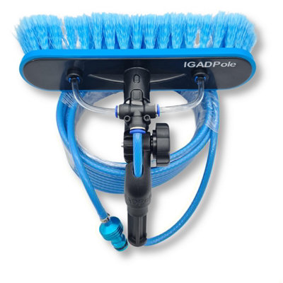 IGAD 10"(25cm) Soft Bristle window Wash Brush with Water Fed Hose Kit ...