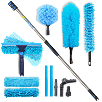 IGAD Pole Cleaning Kit with 3.6m (12ft) Pole, Extension Pole, Squeegee ...