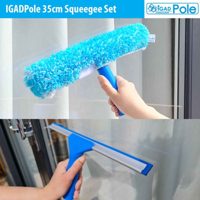 IGADPole 14 inch(35cm) Professional Window Cleaning Set - Squeegee ...