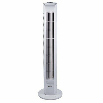 Igenix DF0035T Tower Fan, Oscillating, 7.5 Hour Timer, 29 Inch, White ...