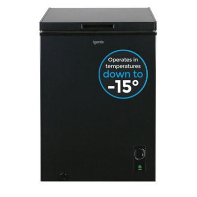 Igenix IG100B Freestanding Chest Freezer, 99 L, Black