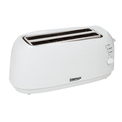 Igenix IG3020, 4 Slice Toaster, Removable Crumb Tray, White