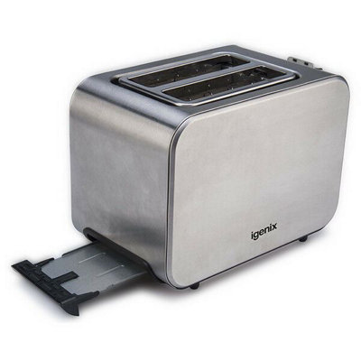 Igenix IG3202, 2 Slice Toaster, Reheat Function, Slide out Crumb Tray ...