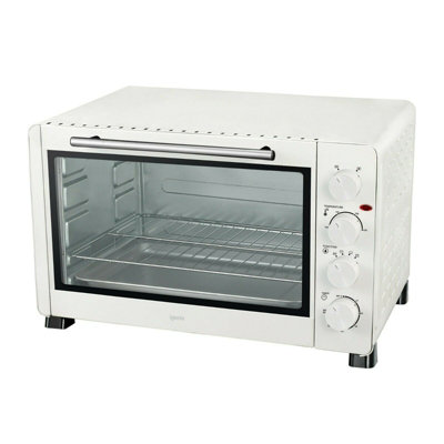 Igenix IG7161 Tabletop Mini Oven & Grill, 60 Minute Timer, White