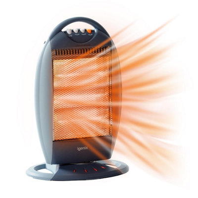 Igenix IG9514, Halogen Electric Heater, 3 Bar Heater 1200W | DIY at B&Q