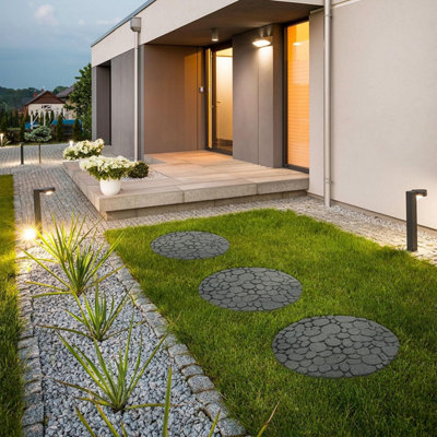 IHANA Garden Stepping Stone Grey Pebble Stone Effect Eco Friendly ...