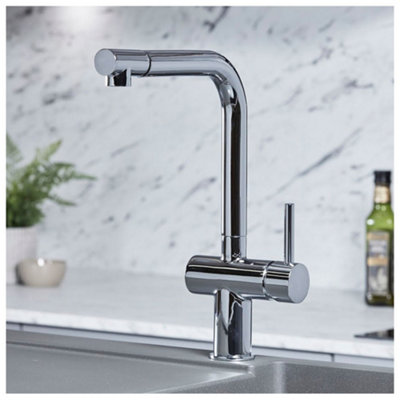iivela Enna Chrome Pull Out Kitchen Tap Single Lever