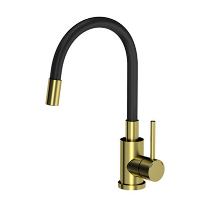 iivela Modena Gold Single Lever Flexi Hose Kitchen Tap