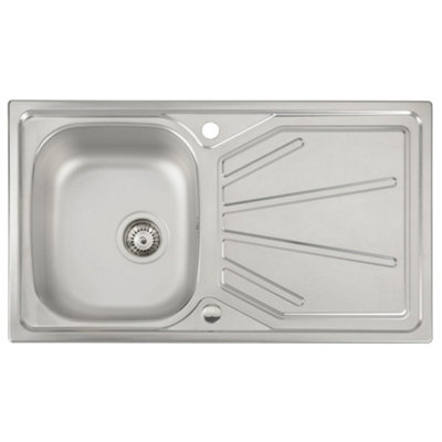 iivela ORTA100 Stainless Steel Single Bowl Sink and Waste