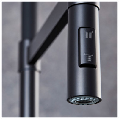 iivela Ripley Black Single Lever Professional Coil Kitchen Tap
