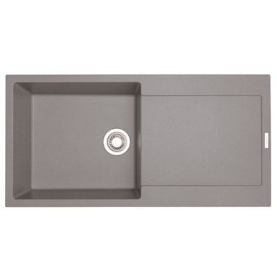 iivela SCANNO100 Graphite Premium Granite Composite Single Bowl Sink