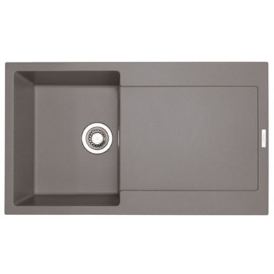 iivela SCANNO90 Graphite Premium Inset Granite Composite Single Bowl Sink