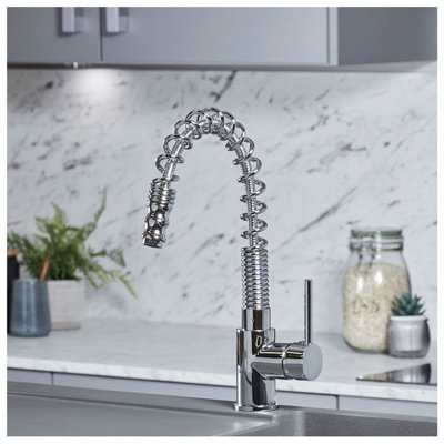 iivela Tavo Chrome Single Lever Coil Kitchen Tap
