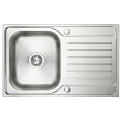iivela VARNA90 Stainless Steel Single Bowl Inset Sink