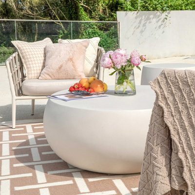 Ikaria GRC Coffee Table in Cream White | DIY at B&Q