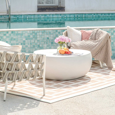 Ikaria GRC Coffee Table in Cream White