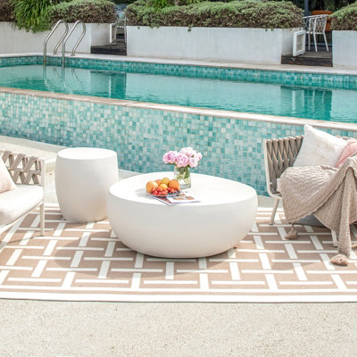 Ikaria GRC Coffee Table in Cream White
