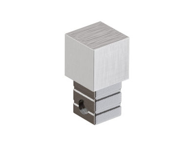 ILCOM CORNER FINISHING CAP FOR STAINLESS STEEL PROFILES - Silver Brushed