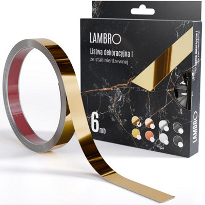ILCOM Self-adhesive decorative strip, 6 m -Gold Polished