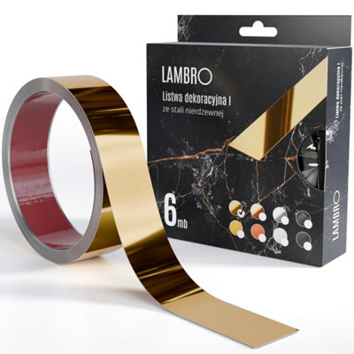 ILCOM Self-adhesive decorative strip, 6 m -Gold Polished