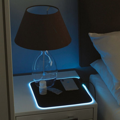 Illuminated Flexible & Soft Bedside Table Mat with Multicolour Light ...