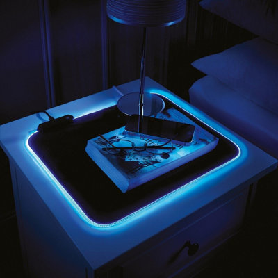 Illuminated Flexible & Soft Bedside Table Mat with Multicolour Light ...
