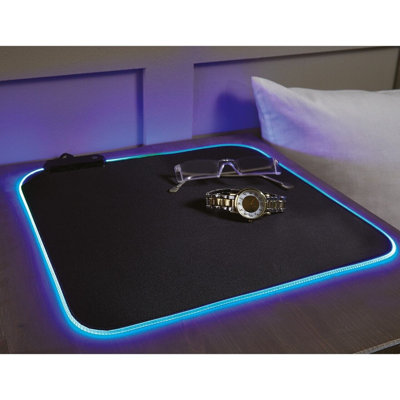 Illuminated Flexible & Soft Bedside Table Mat with Multicolour Light ...