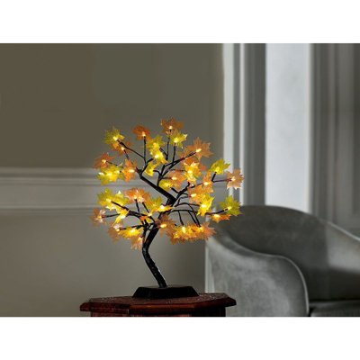 Illuminated Green, Yellow and Orange Maple Tree Home Decoration with 48 ...