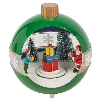 Illuminated LED Light Up Snowball Santa Christmas Winter Scene Display ...
