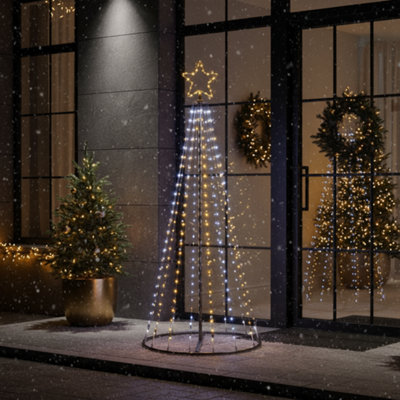 Illuminated Multi Action Pyramid Tree