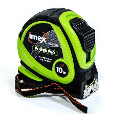 Imex 10M Tape Measure 25mm Double Sided Blade 006-PP1025