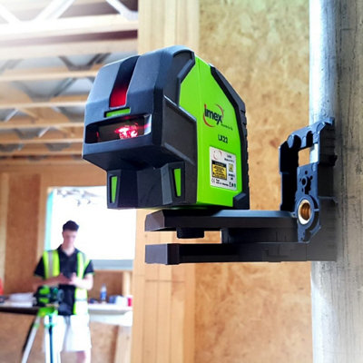 Imex LX22 Cross Line Laser Level Self Levelling Laser 30m +Telescopic 1 ...