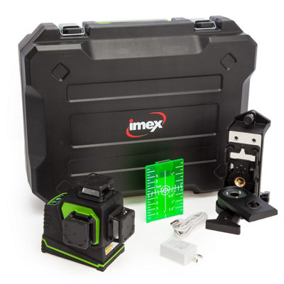 Imex LX3DG Green Beam Cross Line Laser Level 360 Degree Multi Line ...