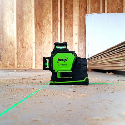 Imex LX3DG Green Beam Cross Line Laser Level 360 Degree Multi Line ...