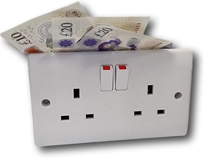 Imitation Double Plug Socket Secret Wall Safe Modern Finish Valuables ...